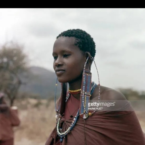 Jewelry | African Maasai Beaded Ear Flaps Handmade Hand Beaded Leather ...